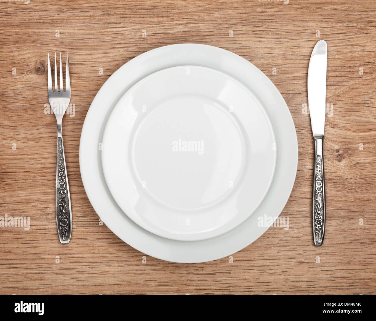 Empty plate silverware set hi-res stock photography and images - Alamy