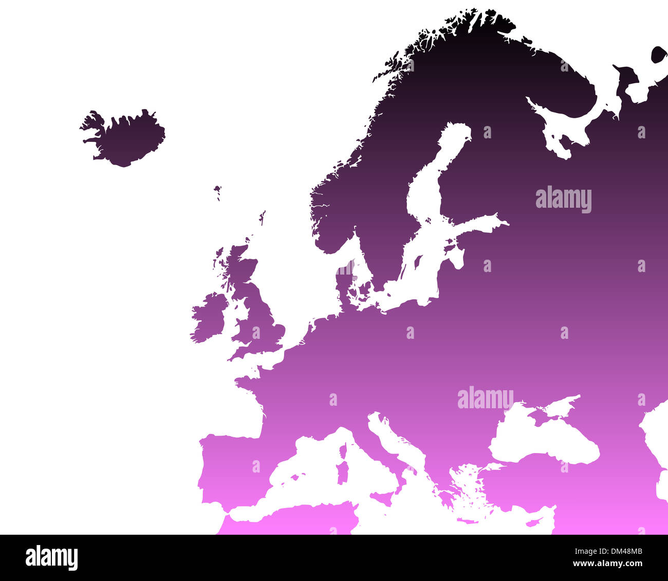 Detailed map of Europe Stock Photo - Alamy