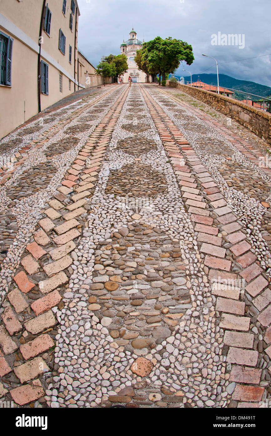Beautiful mosaic road to the temple The Sanctuary of the Madonna Della ...
