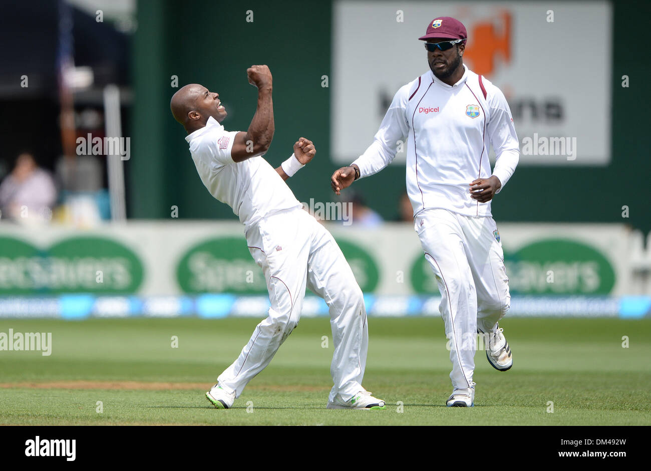 Wellington, New Zealand. 11th Dec, 2013. Tino Best celebrates the ...