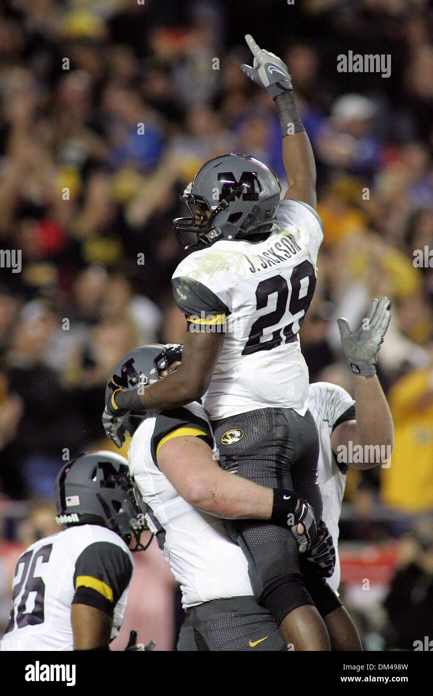 Missouri wide receiver Jerrell Jackson (29) celebrates after scoring a ...
