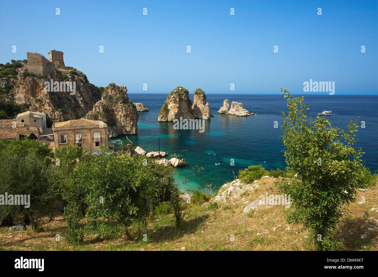 Italy Sicily South Italy Europe island Scopello Beach Castellammare del ...