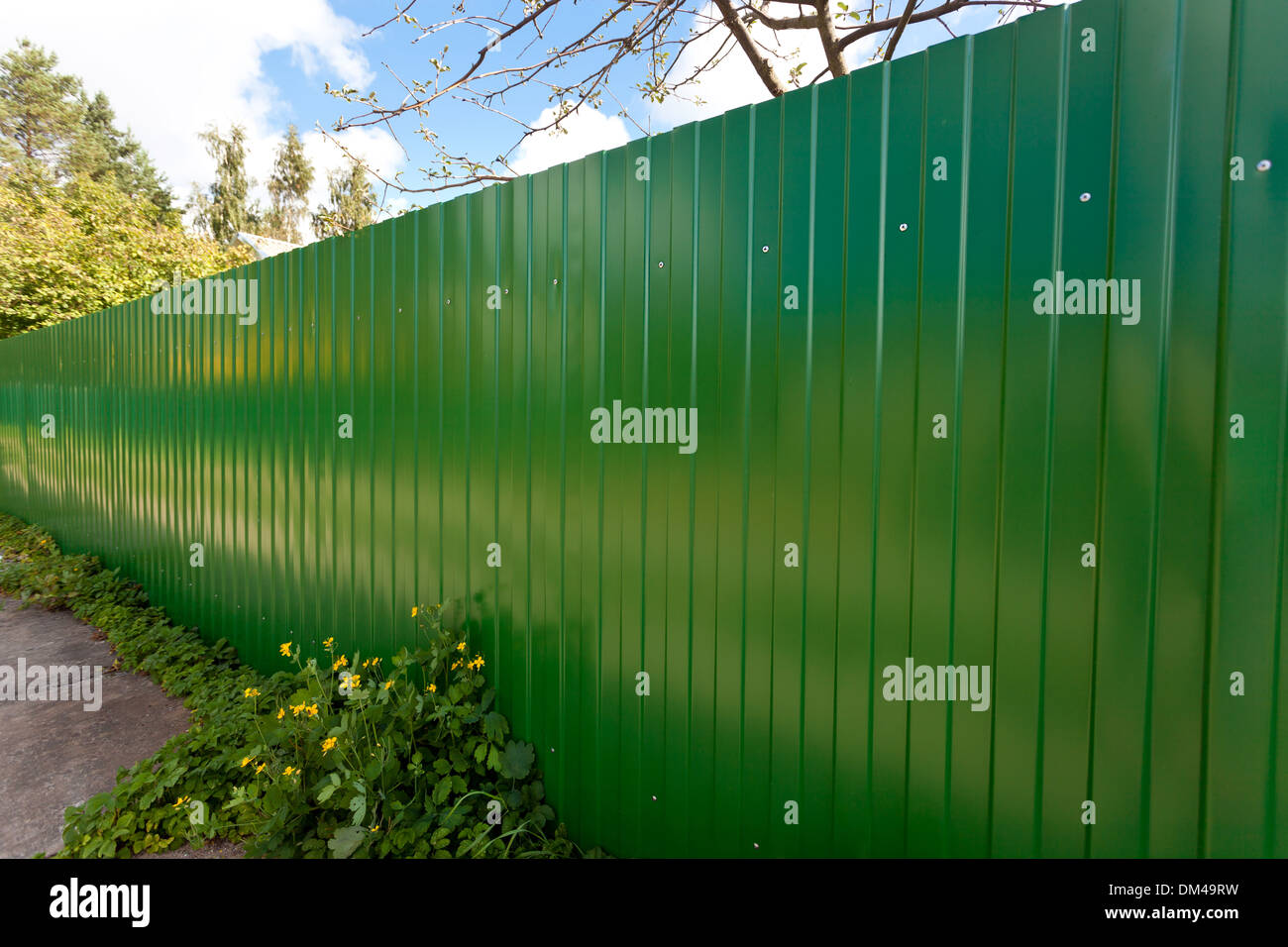 Green fence panel hi-res stock photography and images - Alamy