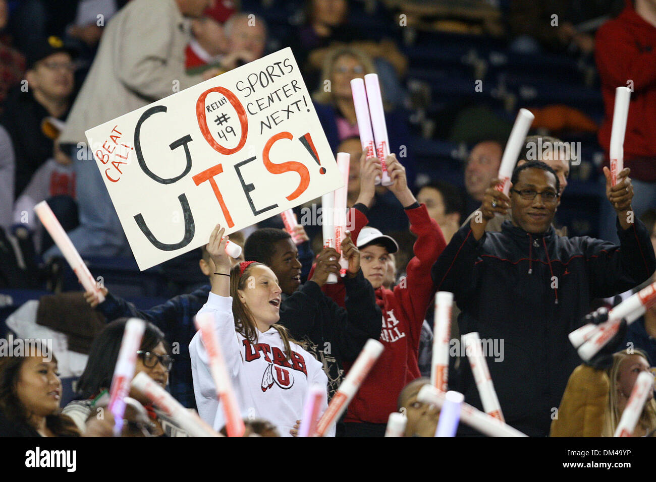 Utah Utes fans rally support during first half action of the Poinsettia ...