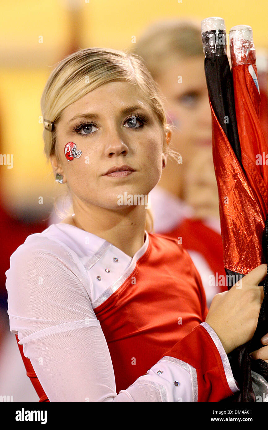 Utah Utes cheerleaders during first half action of the Poinsettia Bowl ...