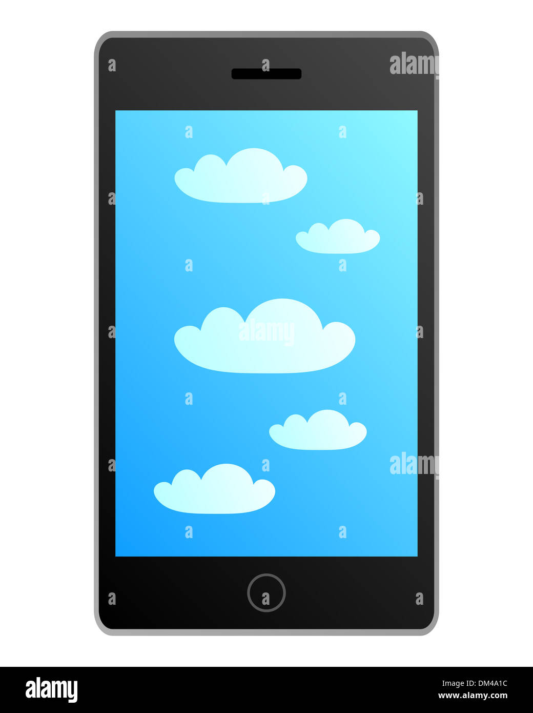 Smartphone in cloud Stock Photo - Alamy
