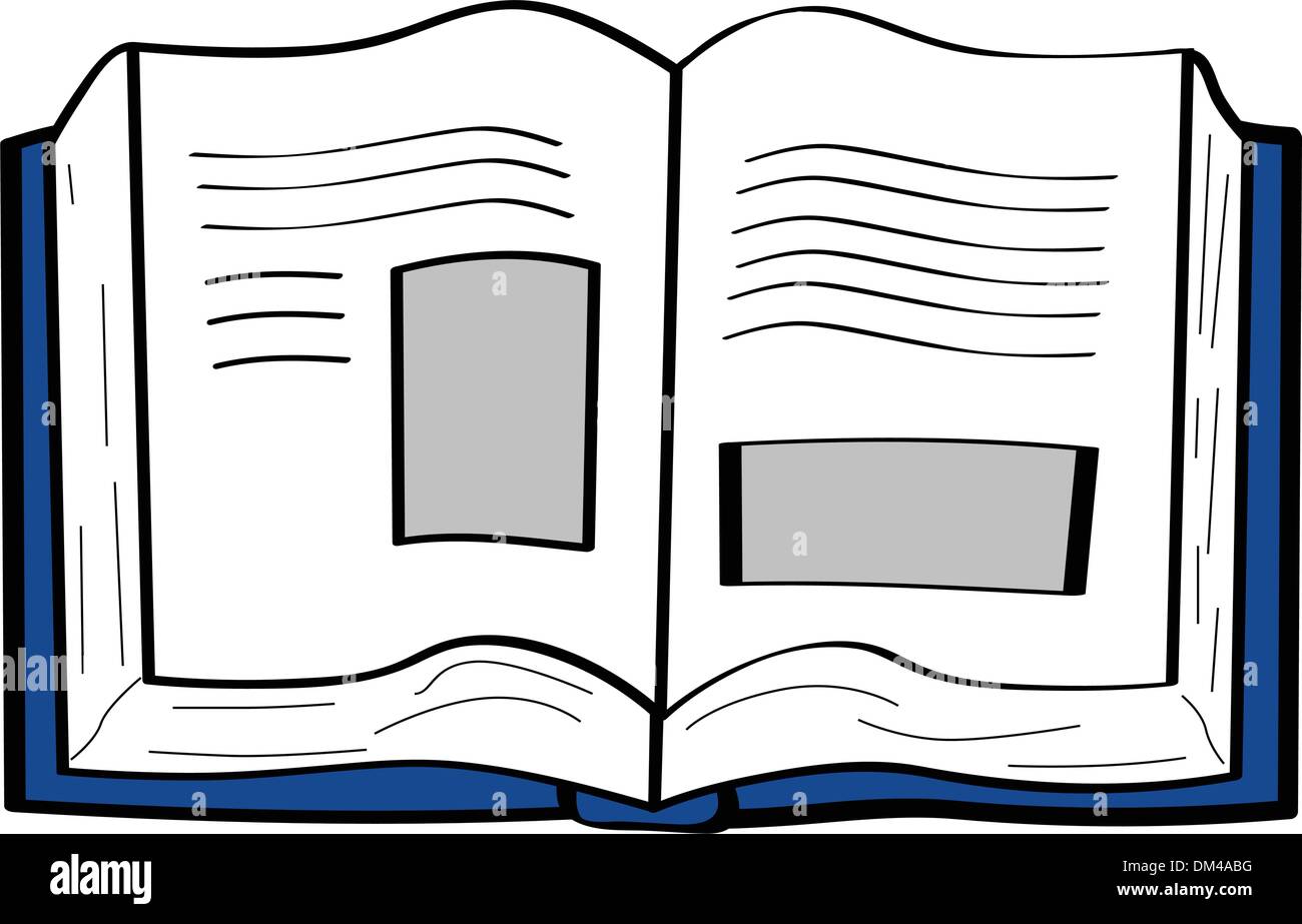 Open book illustration cartoon Stock Vector Images - Alamy