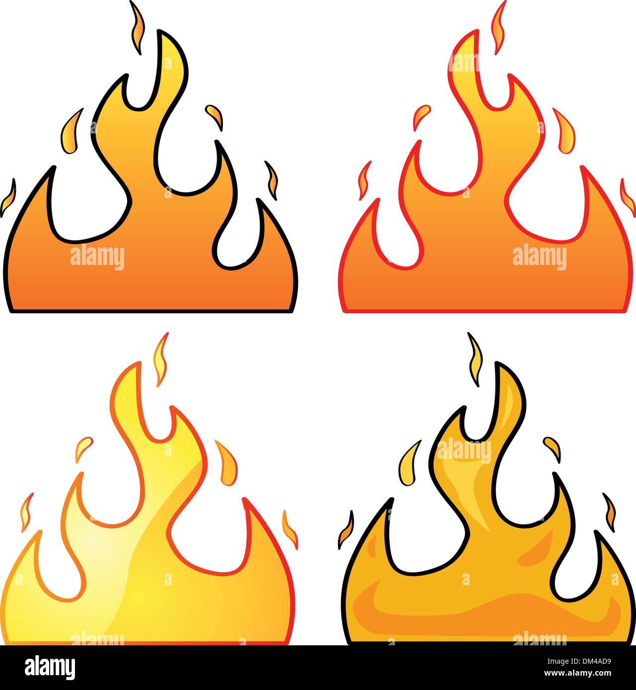 Different flames illustration Stock Vector Images - Alamy