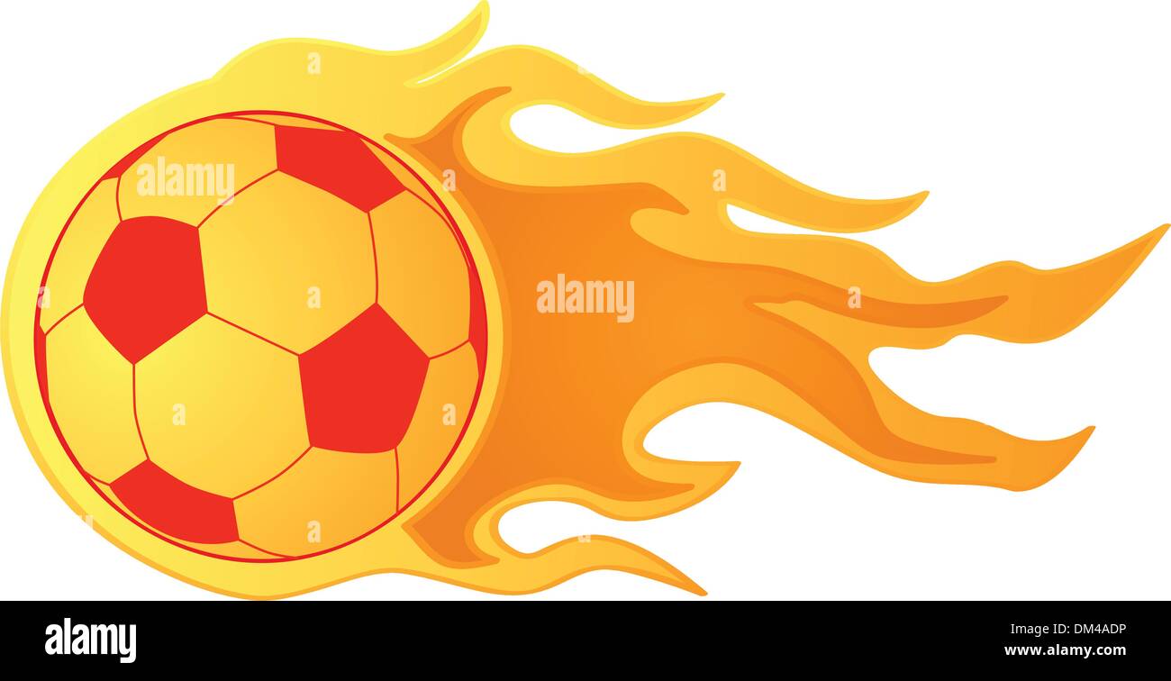 Soccer ball on fire Stock Vector Image & Art - Alamy