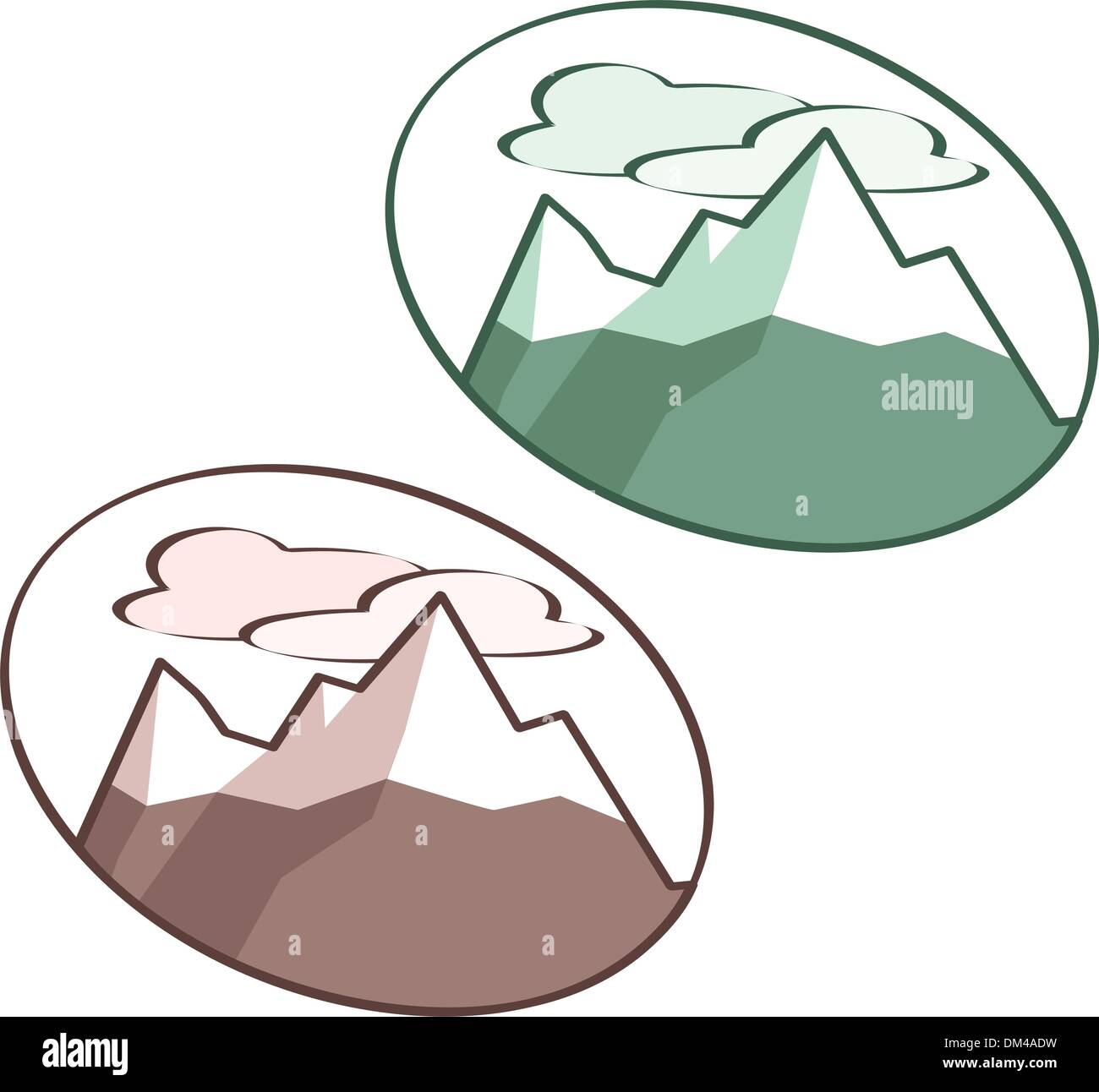 Cloud capped mountain Stock Vector Images - Alamy