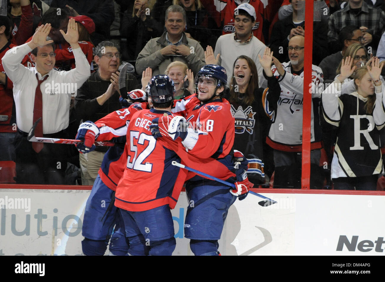 Washington D.C. Verizon Center. .Washington Capitals crew celebrating ...