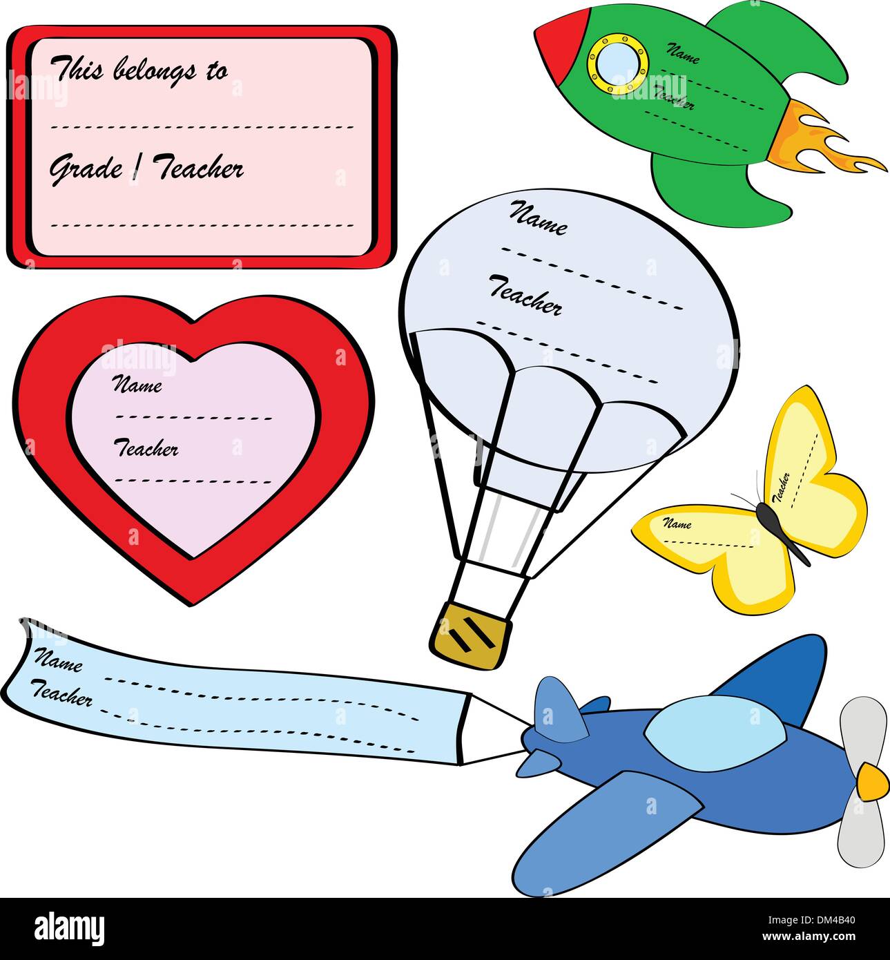 School stickers Stock Vector Images - Alamy