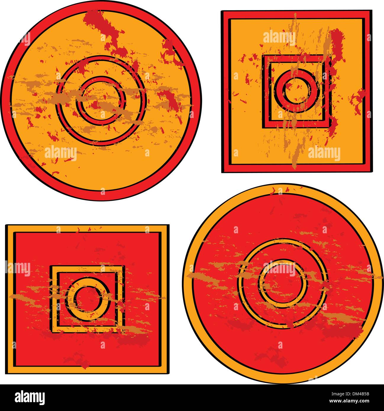 Orange and red shapes Stock Vector Images - Alamy