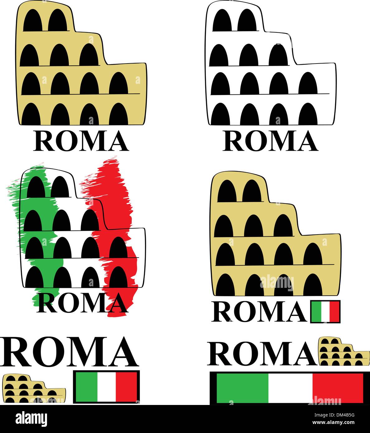 Ancient coliseum in rome Stock Vector Images - Alamy