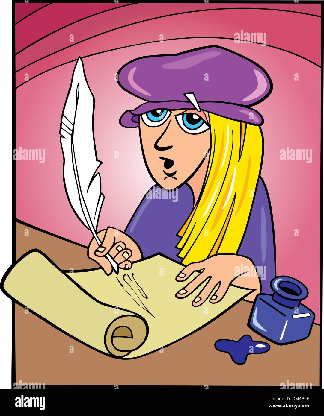 The young poet Stock Vector Images - Alamy