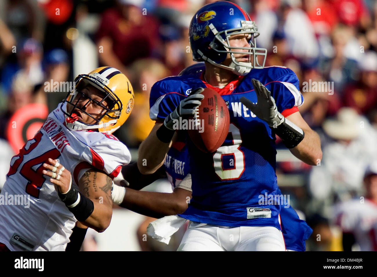 West's Todd Reesing of Kansas looks to pass in the 85th East at West ...