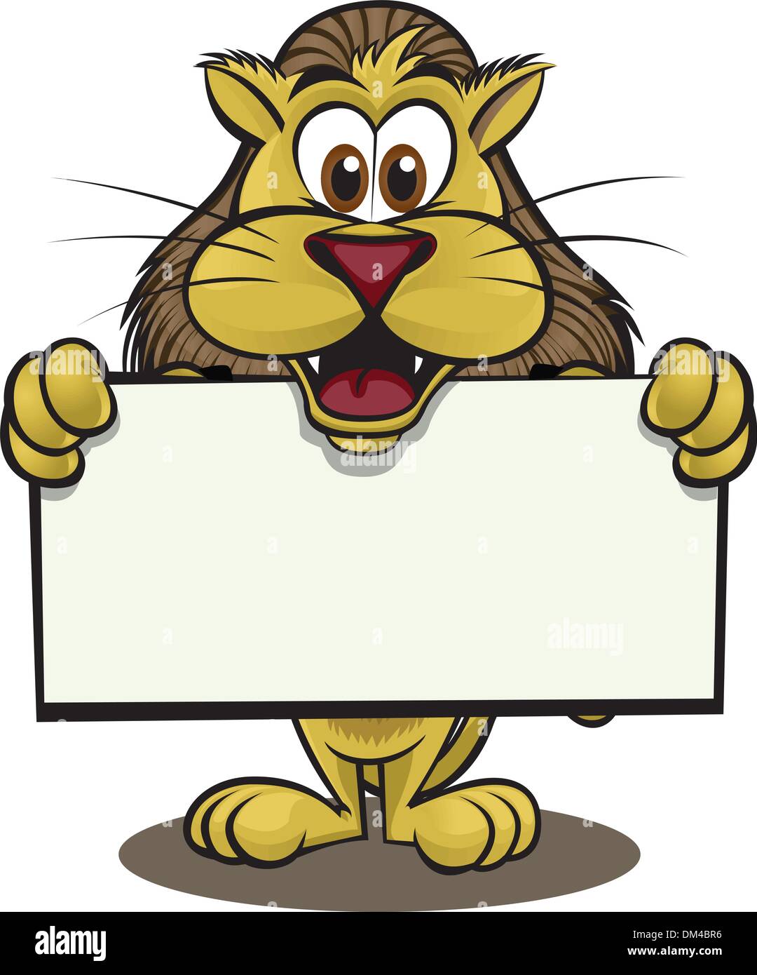Lion holding sign Stock Vector Image & Art - Alamy
