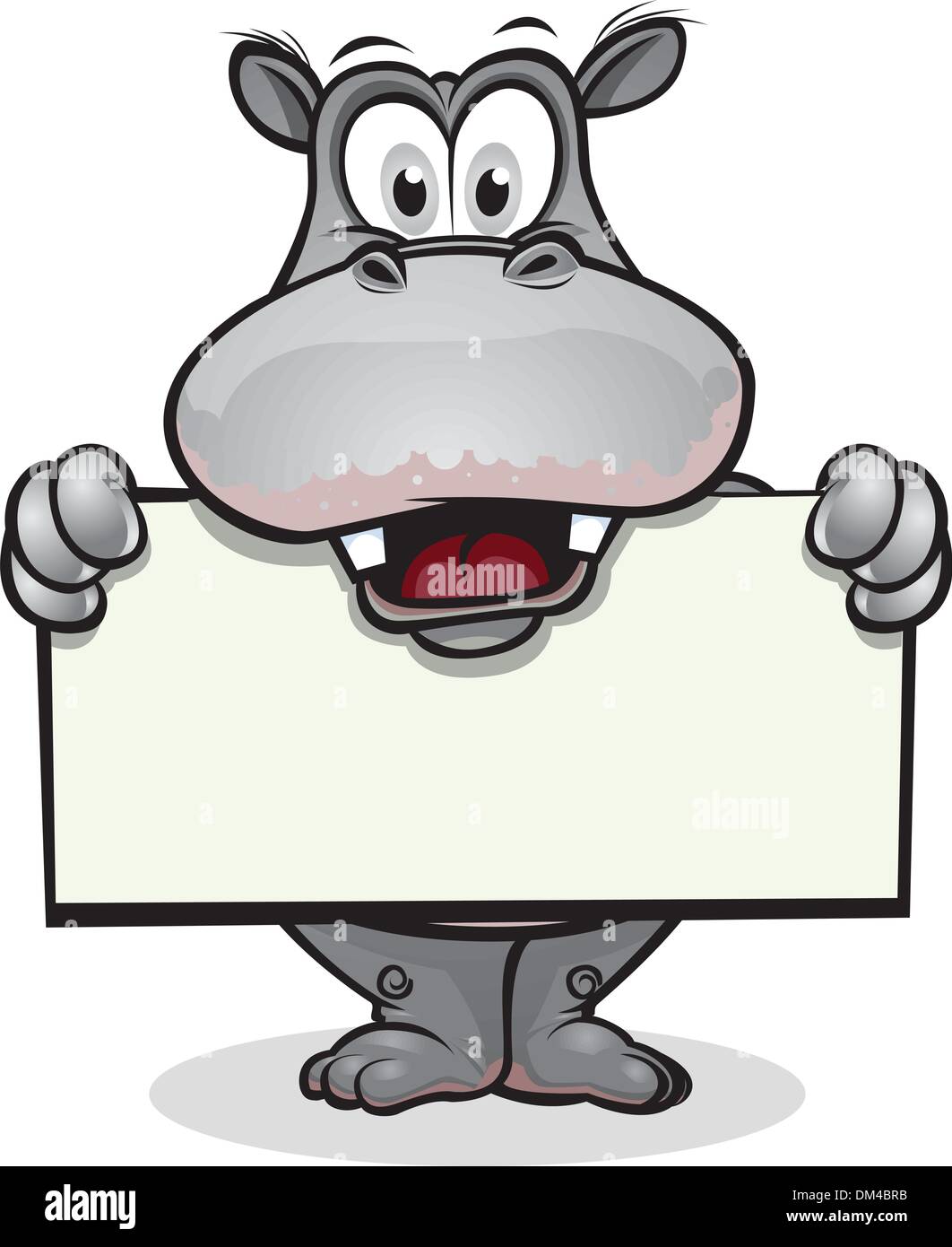 Hippo holding sign Stock Vector Image & Art - Alamy