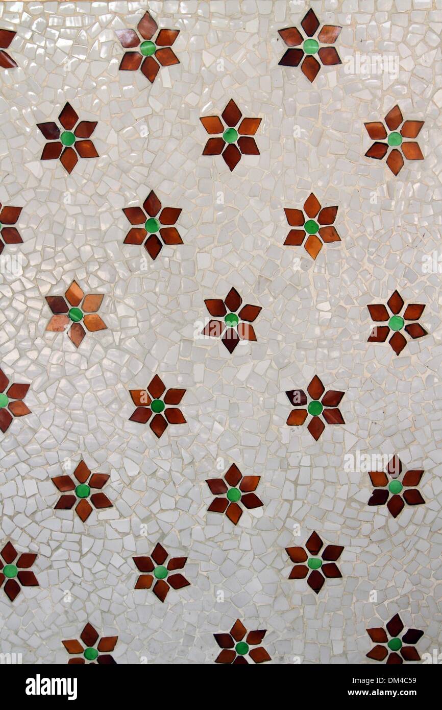 Patterns and motifs on the walls of The Star Mosque, locally known as ...