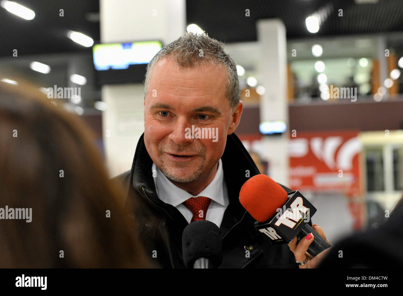 Stanislav Zeman, Executive Manager for Sales of Czech Airlines CSA speaks with journalists at ...