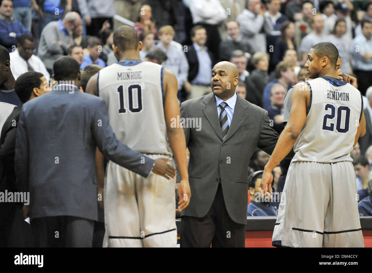 Washington D.C. Verizon Center. .Georgetown's John Thompson rallies his ...