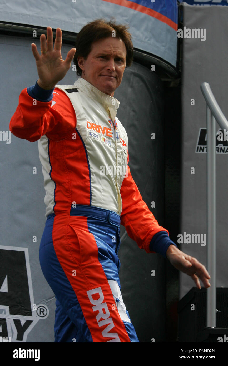 Former Olympian Bruce Jenner waves to the crowd before the DRIVE4COPD ...