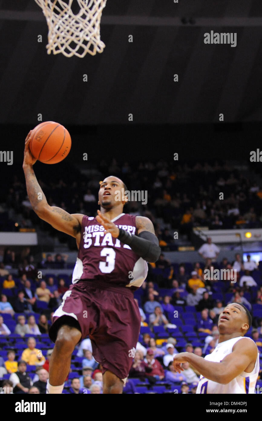 Miss. State guard, #3 Dee Bost, shoots an easy basket during an SEC ...