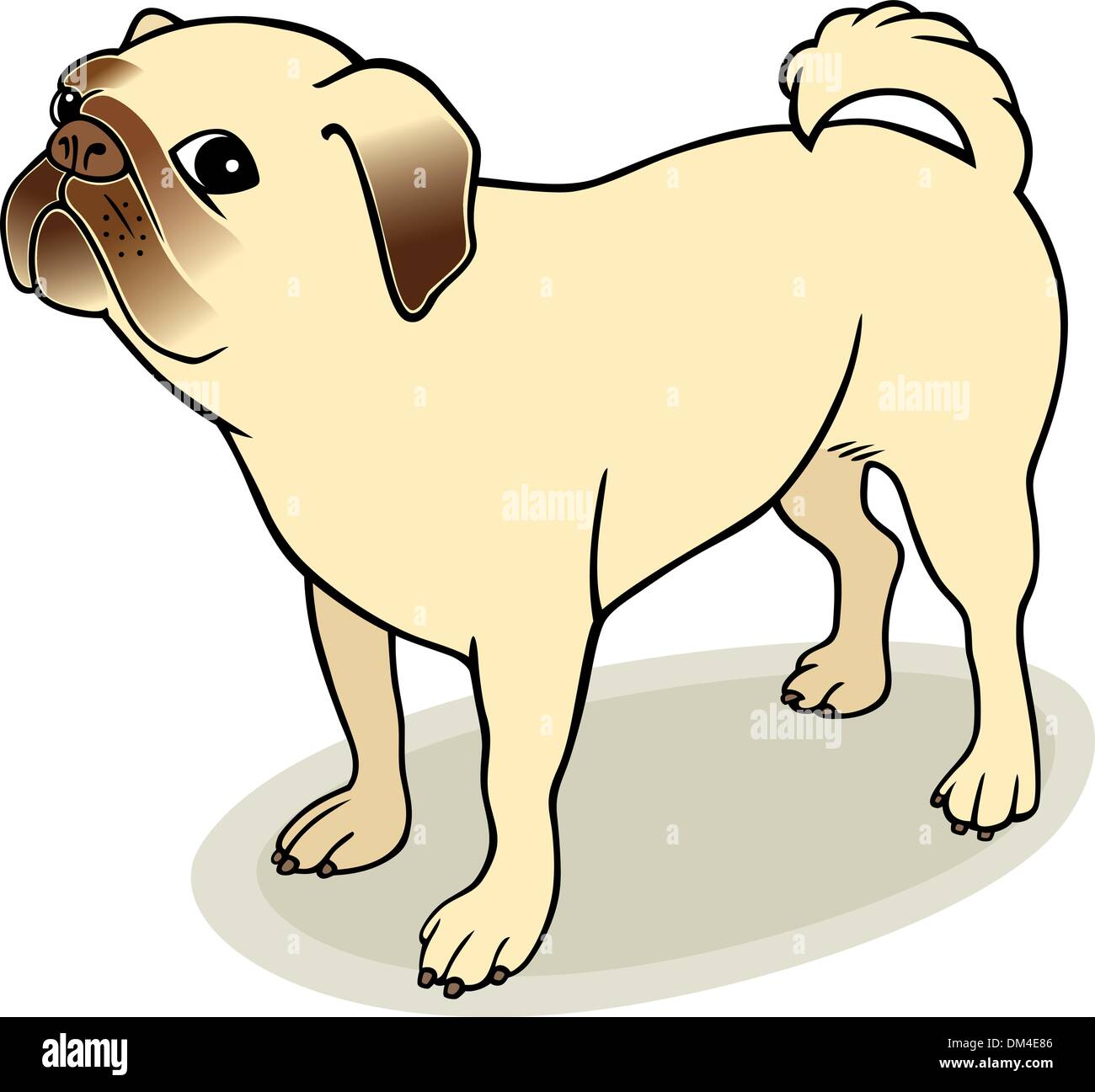 Pug tail Stock Vector Images - Alamy