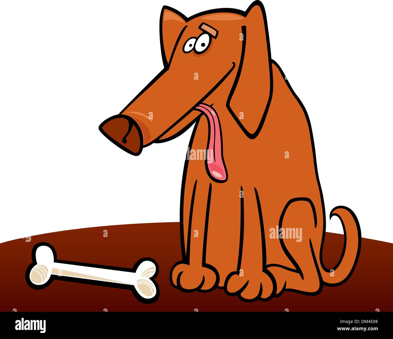 dog with bone Stock Vector Image & Art - Alamy