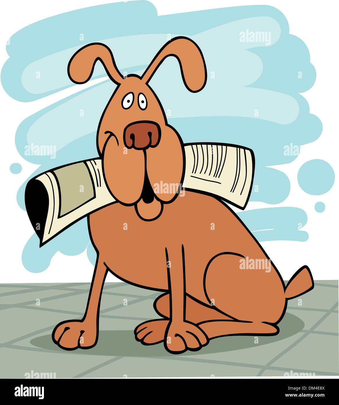 Dog with newspaper Stock Vector Image & Art - Alamy