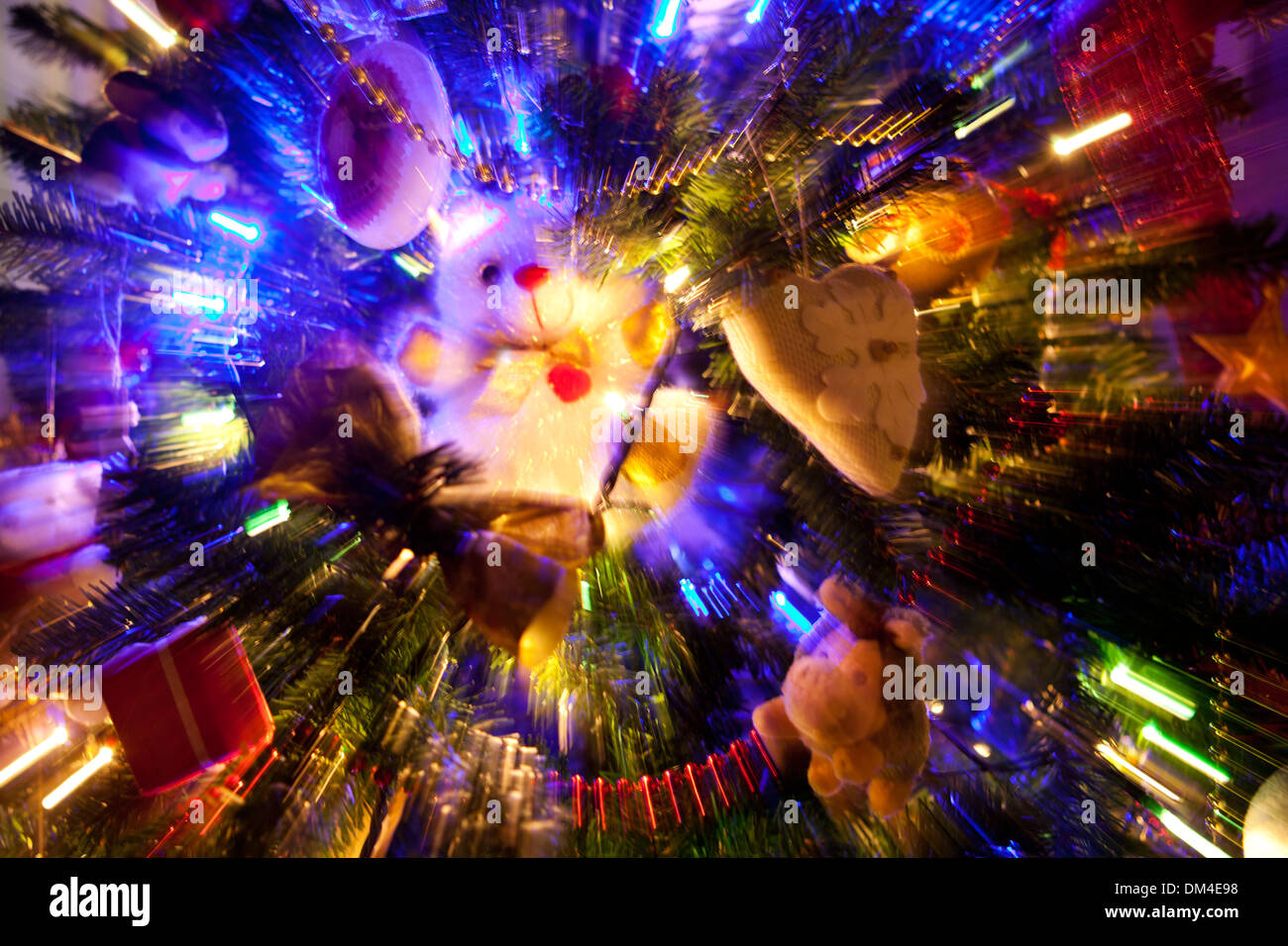 Christmas tree zoomed detail Stock Photo - Alamy