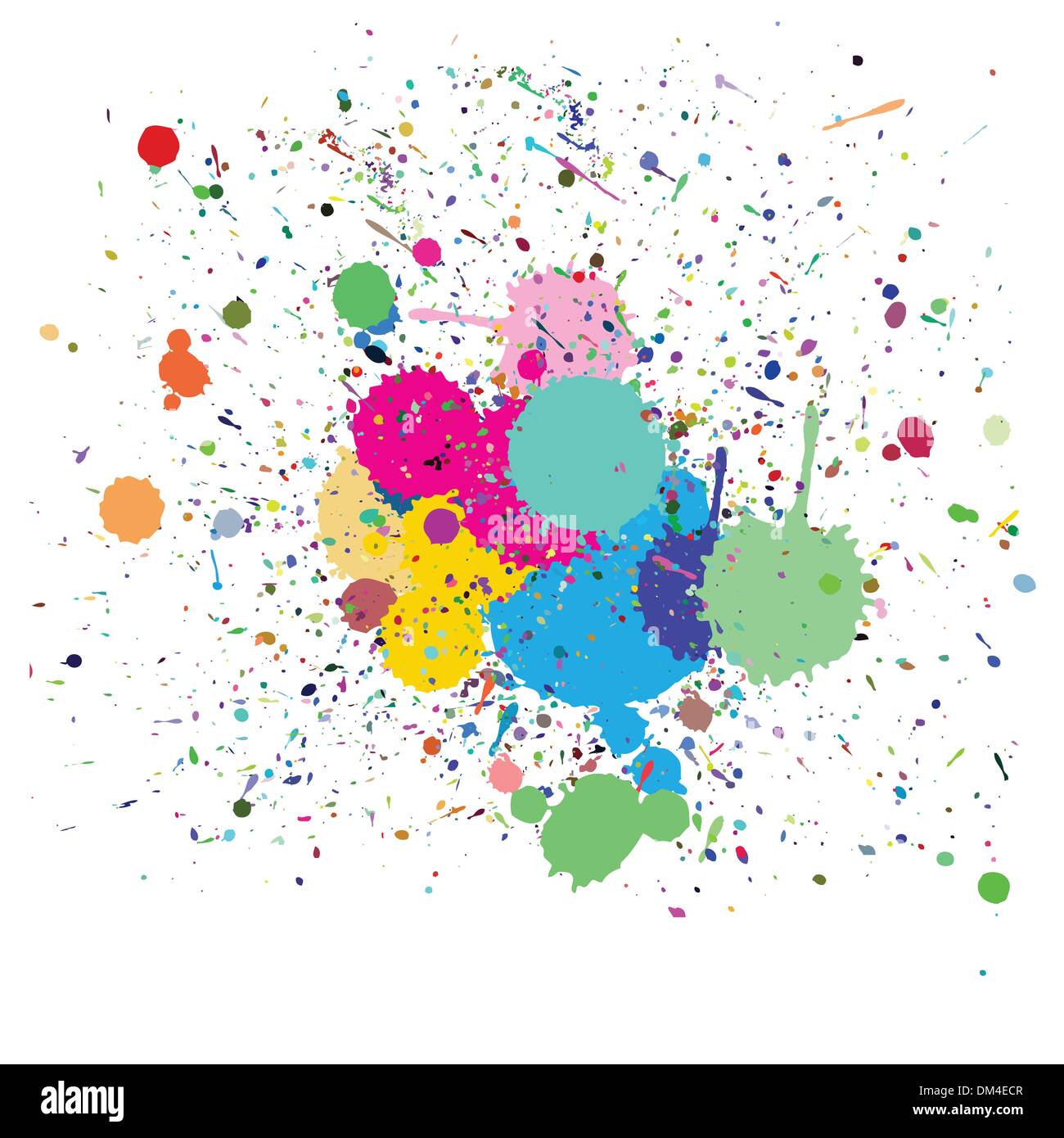 Colorful Ink Splatter Art