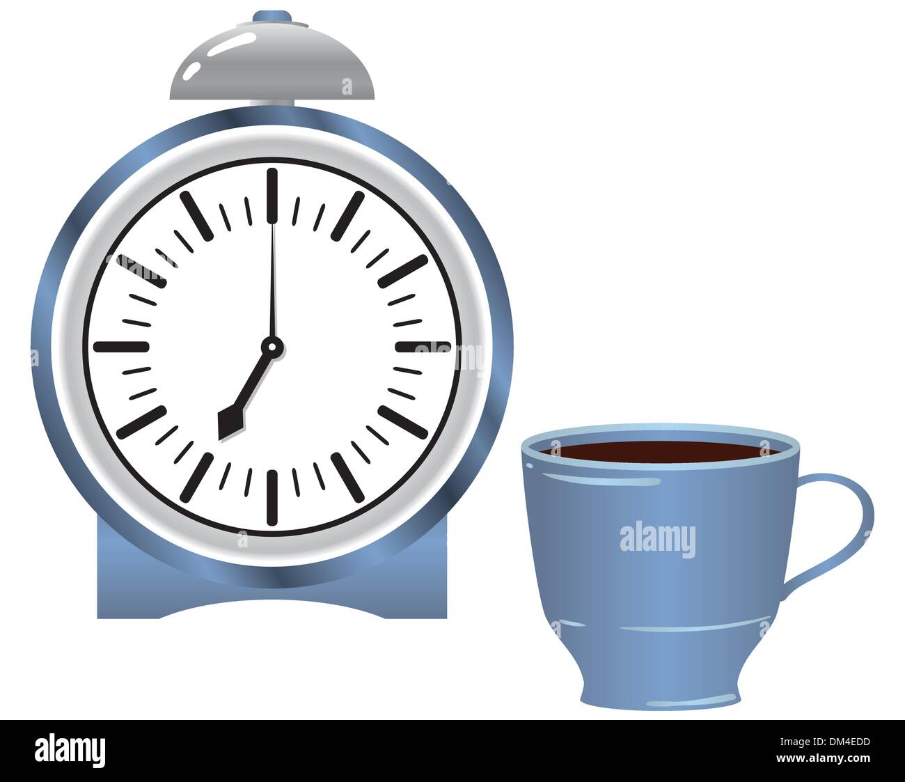 Alarm clock tea time Cut Out Stock Images & Pictures - Alamy