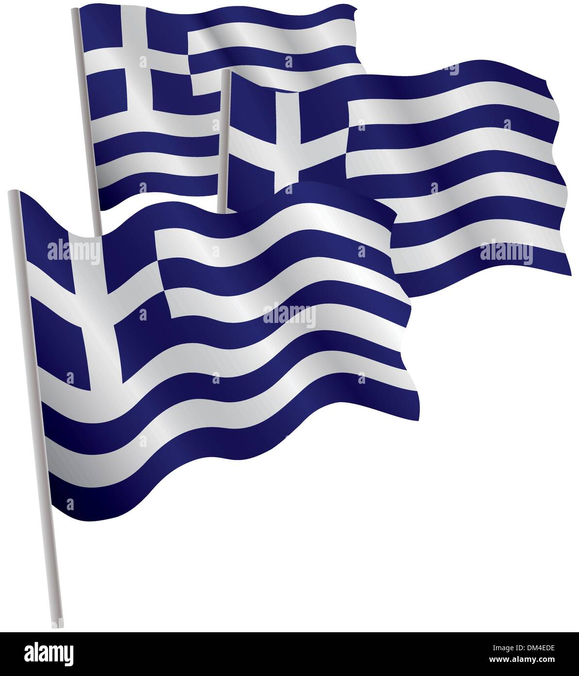 Greece 3d flag Stock Vector Image & Art - Alamy