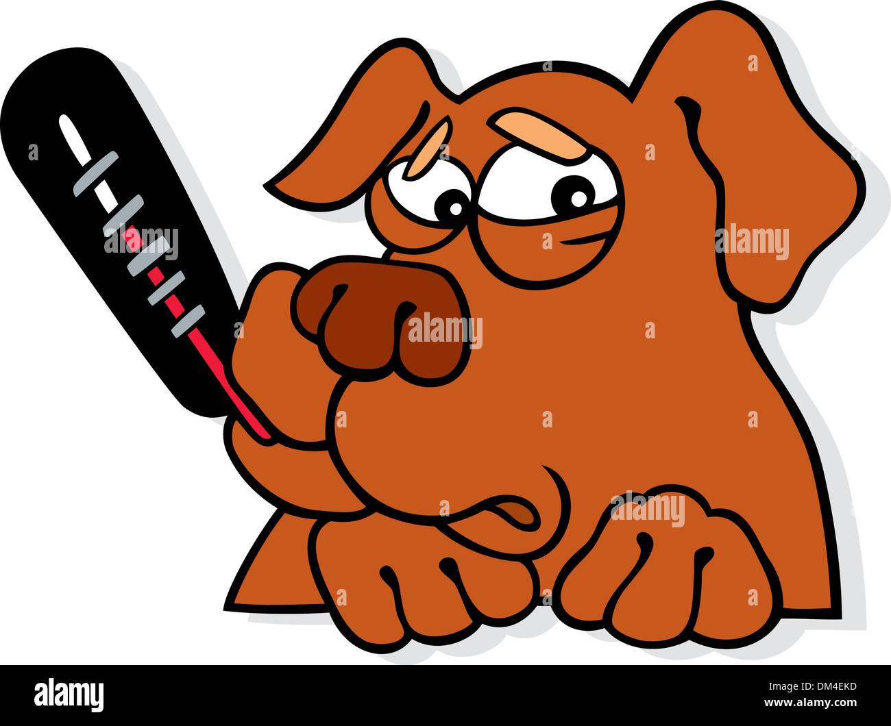 Dog sick illustration Stock Vector Images - Alamy