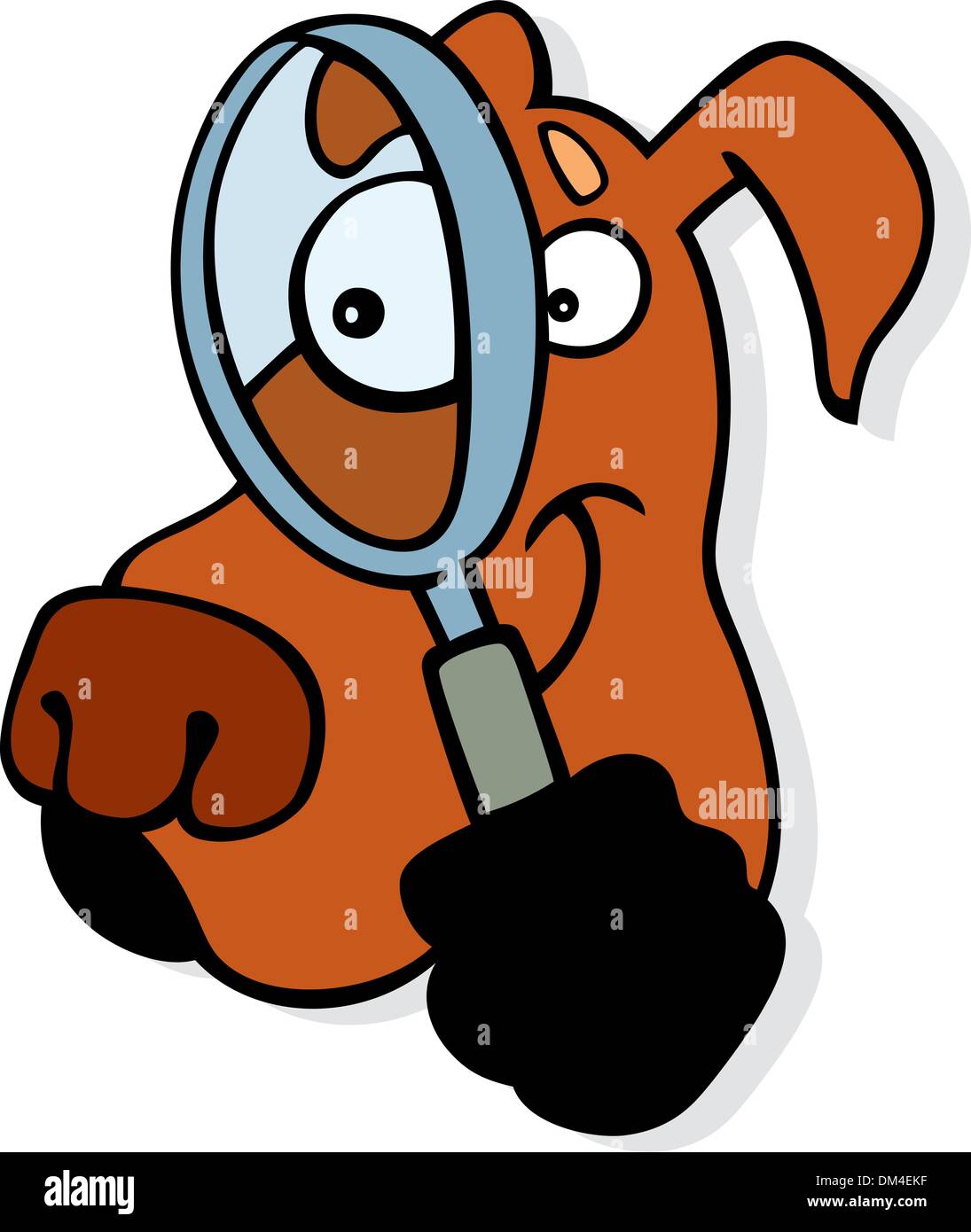 dog with magnifying glass Stock Vector Image & Art - Alamy