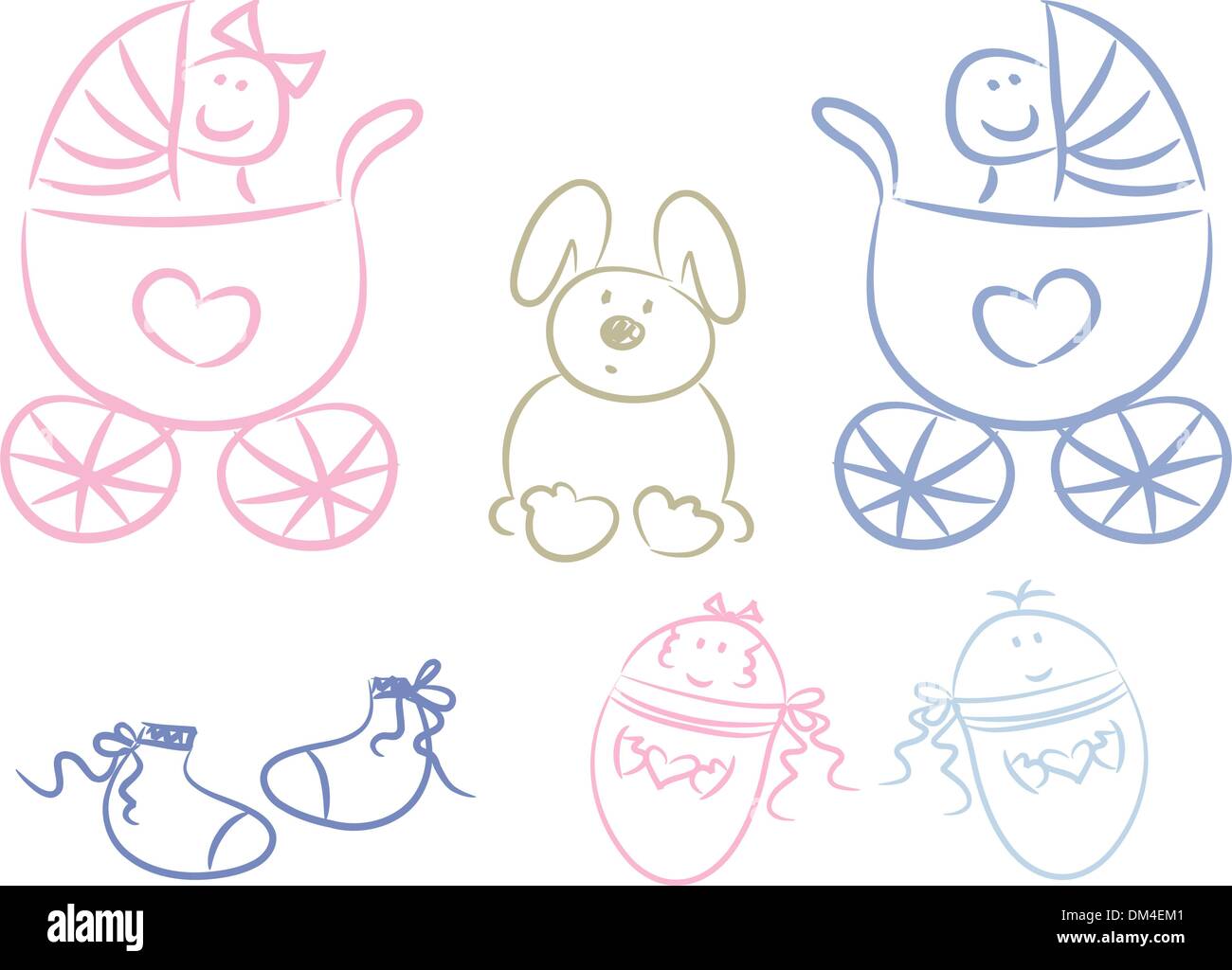 Pastel items Stock Vector Images - Alamy