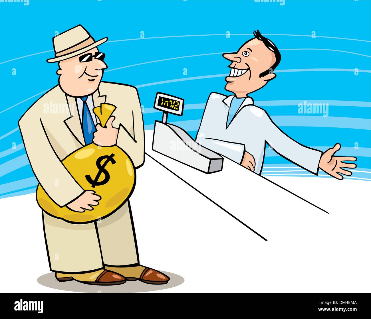 Man shop assistant Stock Vector Images - Alamy