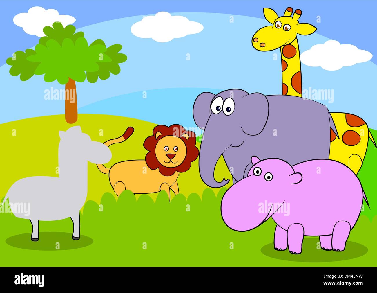 Safari park cartoon Stock Vector Images - Alamy