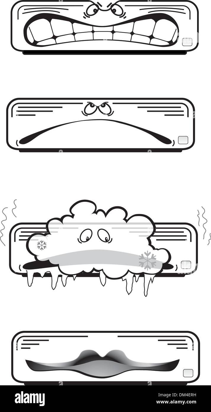 Air conditioner icons in Stock Vector Images - Alamy