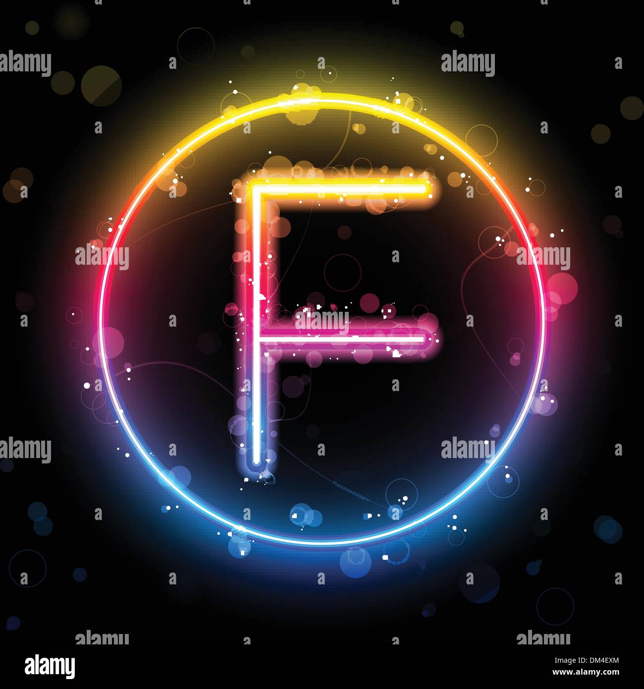 Illuminated letter f Stock Vector Images - Alamy