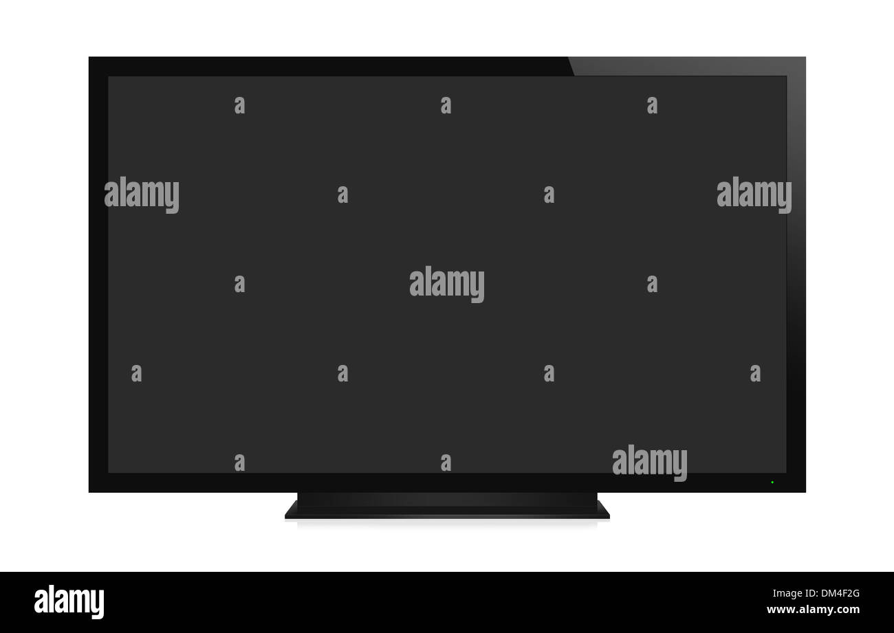 TV display with blank screen. Isolated on white background Stock Photo ...
