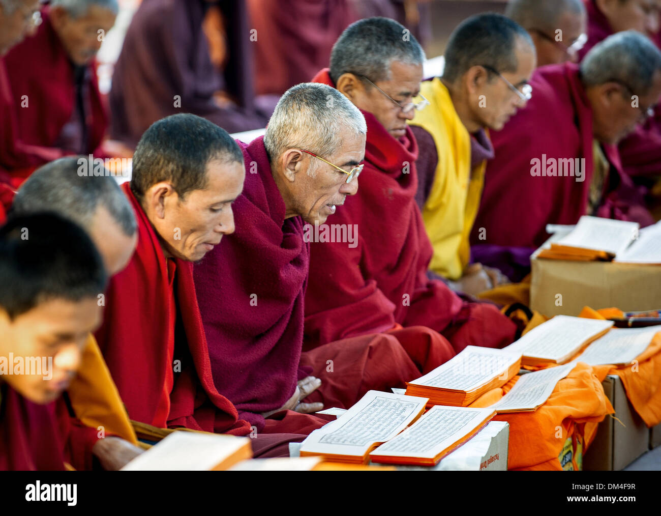 Asia india mahabodhi temple monks hi-res stock photography and images ...