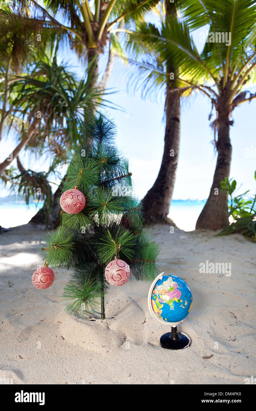 Tropic New Year, celebration on vacation. Travel concept Stock Photo ...