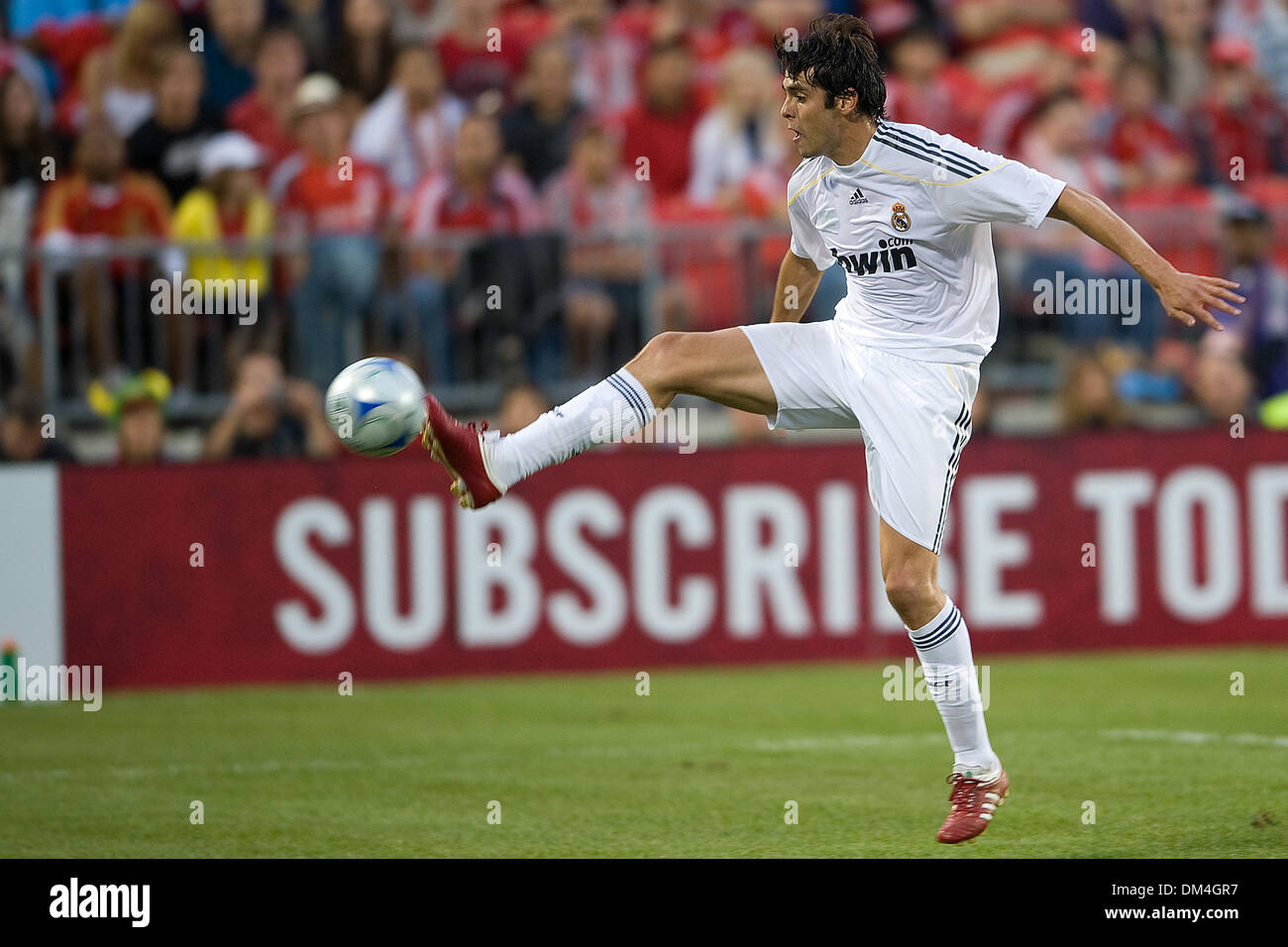 Real Madrid midfielder Kaka #8 shows his ball skills during action at ...