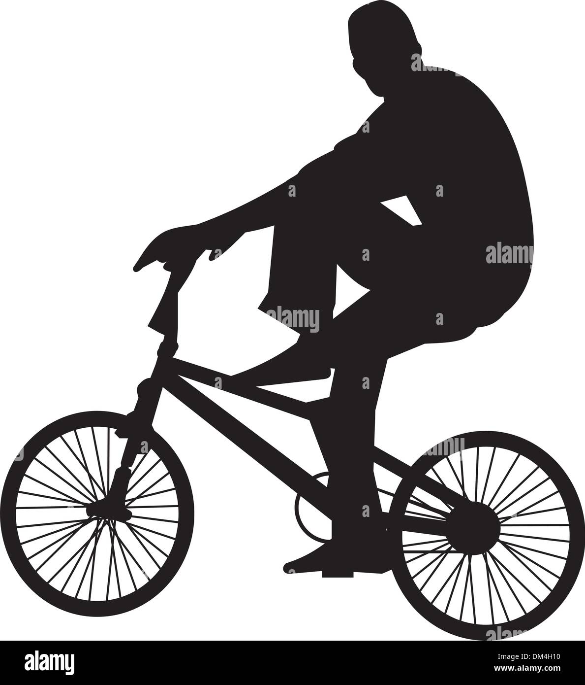 Wheelie biking Stock Vector Images - Alamy