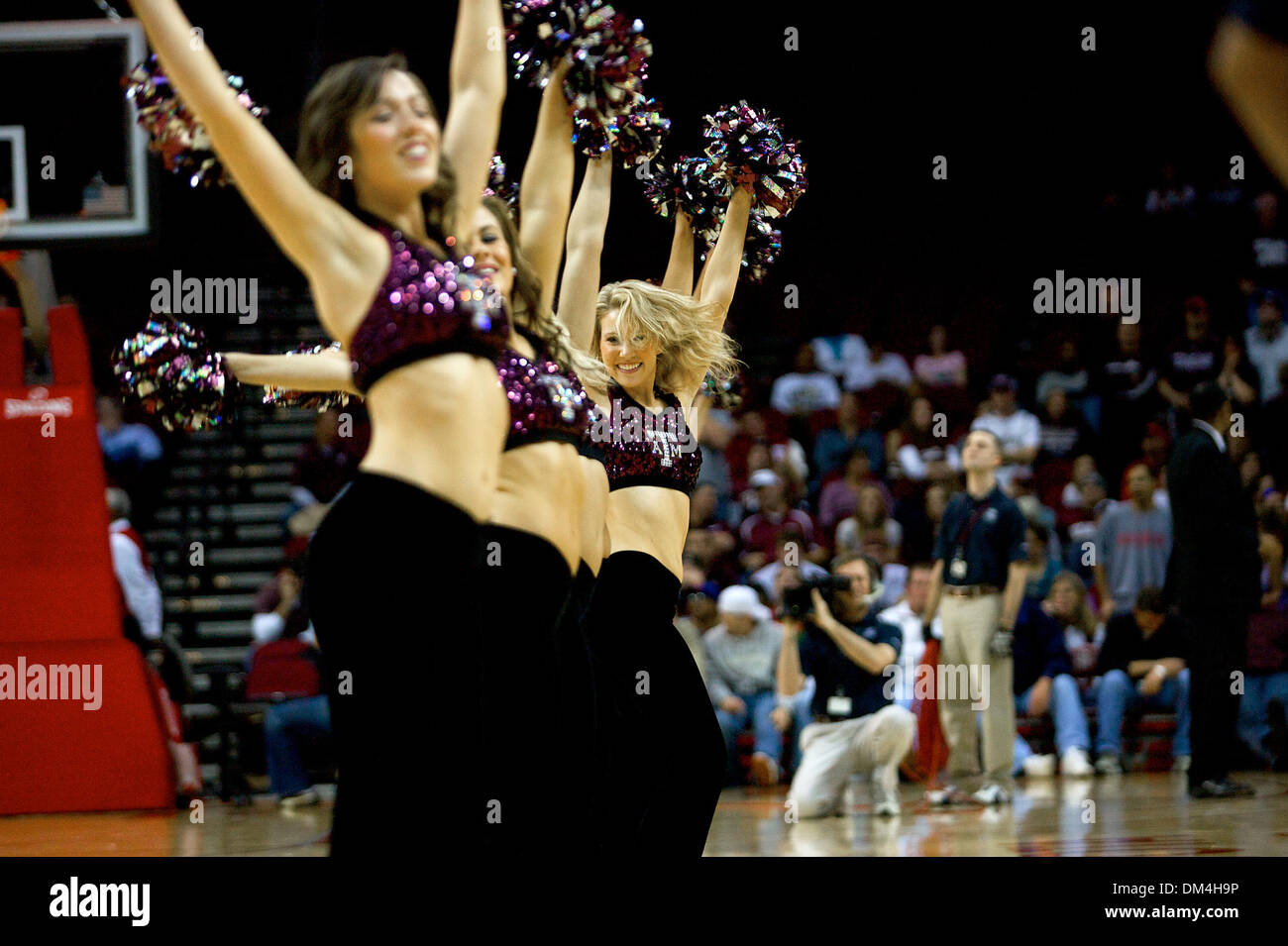 The Texas A&M University Aggie Dance Team performs a routine during a ...