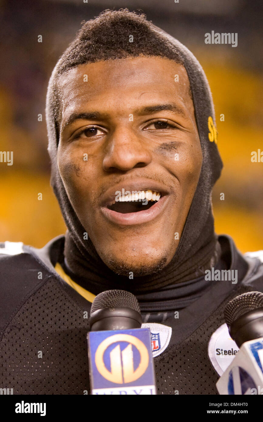 20 December: Pittsburgh Steelers Mike Wallace (17) is interviewed after ...