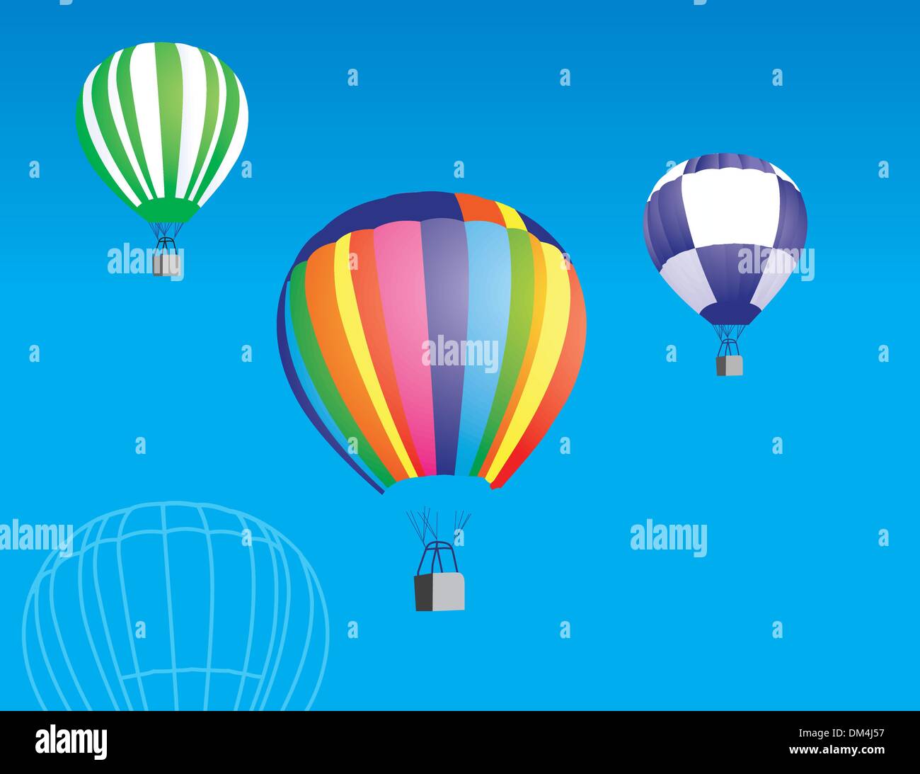 Rainbow colored hot air balloon Stock Vector Images - Alamy