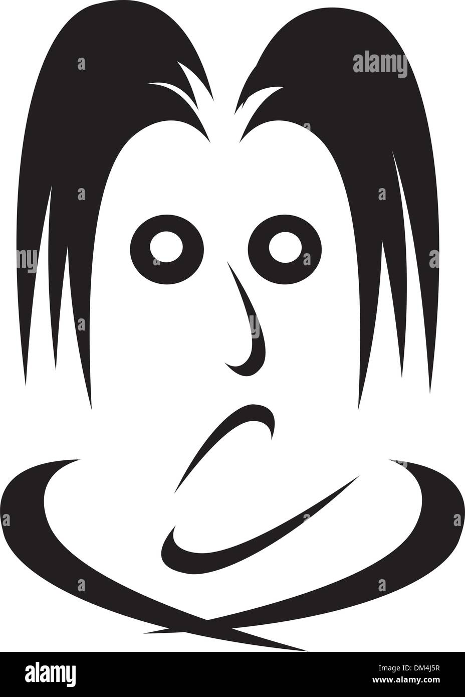 Sad white face Stock Vector Images - Alamy